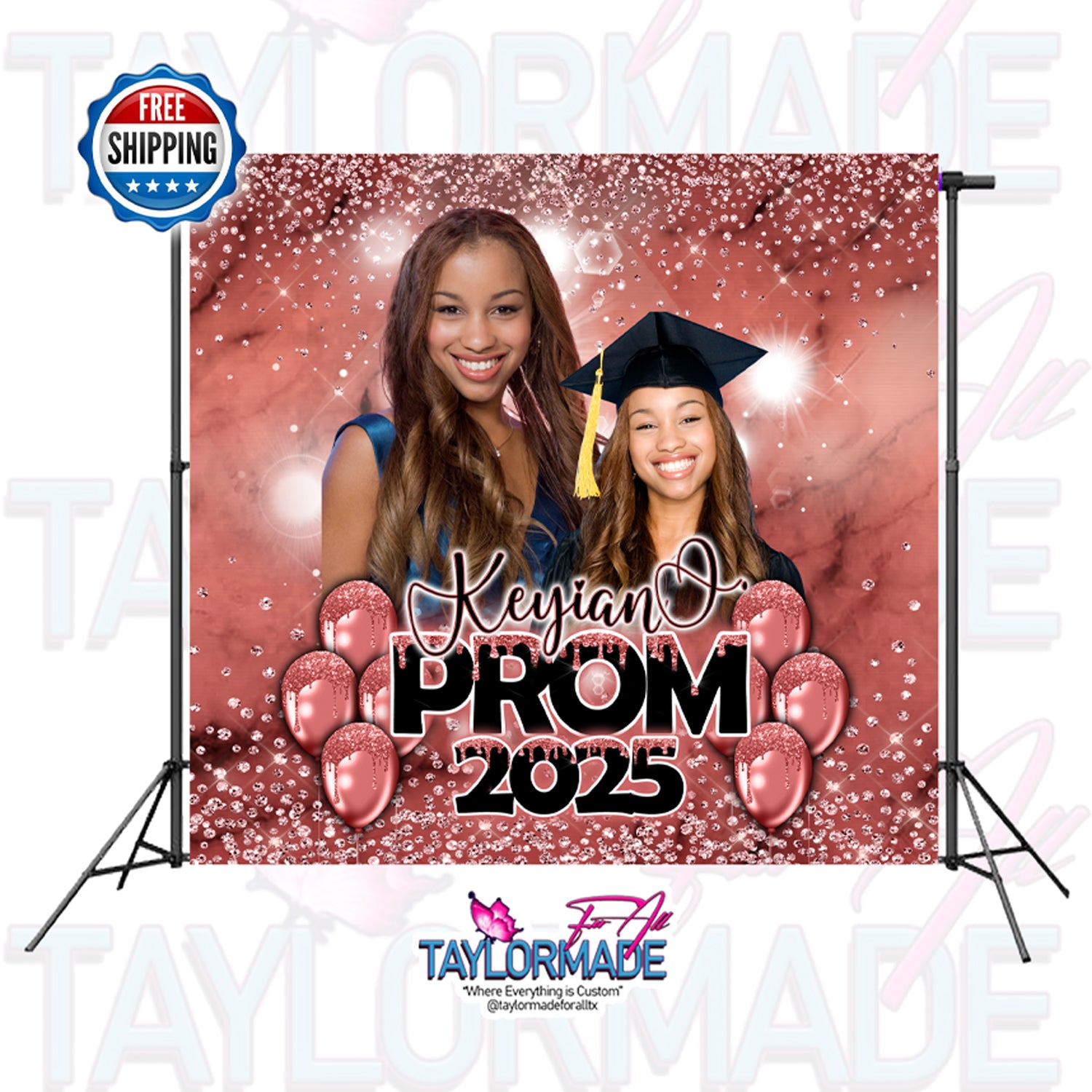 Prom Senior Glitter Custom Backdrop | Taylormade For All – Taylormade ...